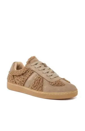 J/SLIDES NYC Heidi Shearling Sneaker - Brown