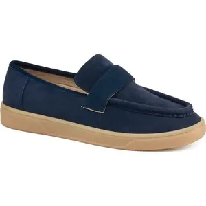 J/SLIDES NYC Heath Leather Loafer - Navy