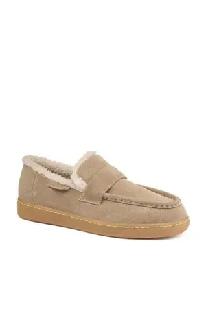 J/SLIDES NYC Hathor Shearling Loafer - Beige/khaki