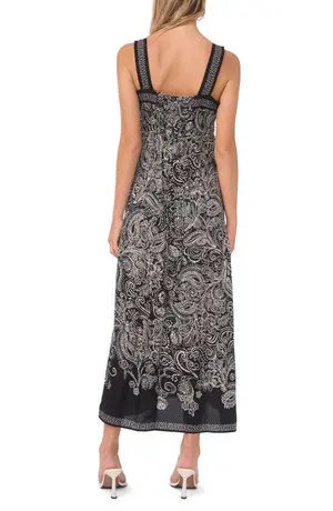 Vince Camuto Paisley Print Sundress - Rich Black