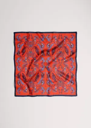 ALAS Medium Pure Silk Patterned Scarf Print 'i Bloom You'