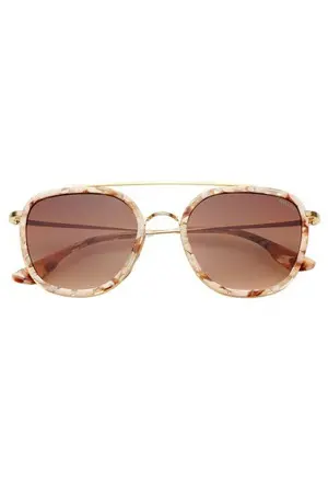 FREYRS EYEWEAR Weston Round Sunglasses - Pink Pearl/brown