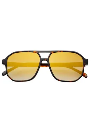 FREYRS EYEWEAR Billie Aviator Sunglasses Tortoise/gold Mirror