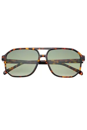 FREYRS EYEWEAR FREYRS Eyewear Billie Aviator Sunglasses Tortoise/green