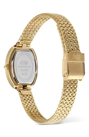 DANIEL WELLINGTON Juliette Braided Mesh Strap Watch - Gold