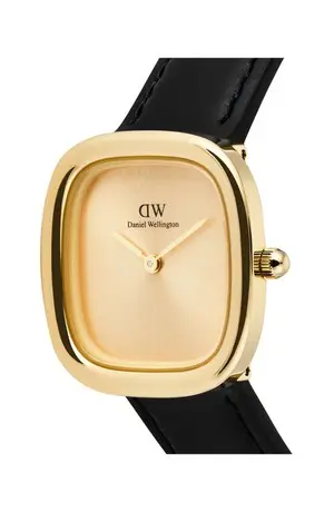 DANIEL WELLINGTON Margot Sheffield Unitone Leather Strap Watch - Gold
