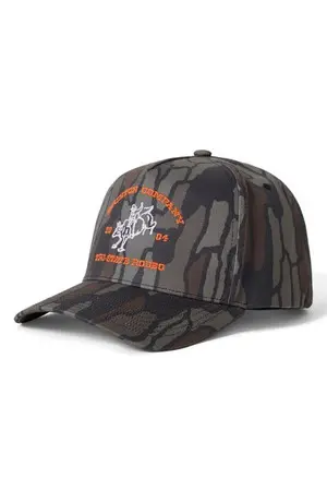 Brixton Danforth Logo Embroidered Baseball Cap - Bark Camo