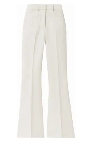 REISS Priya Flared Trousers - Cream