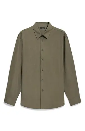 Theory Leaf Relaxed Button-up Shirt - Tarmac