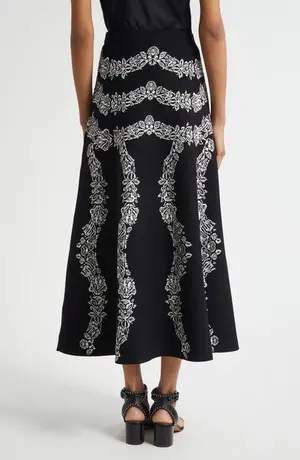 Ulla Johnson Valencia Jacquard Maxi Skirt - Noir