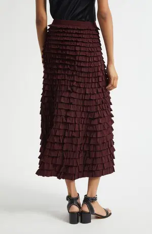 Ulla Johnson Mimi Ruffle Midi Skirt