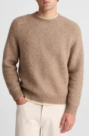 Madewell Crewneck Long Sleeve Sweater - Heather Brown