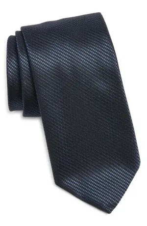 Canali Jacquard Silk Neck Tie Navy