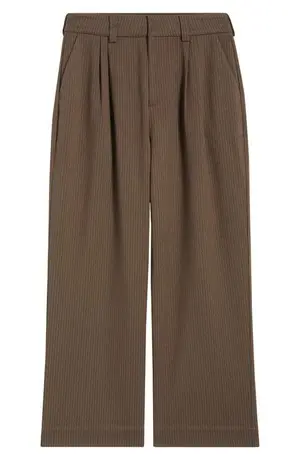 ELWOOD Courtyard Pleated Pants - Gravel Stripe