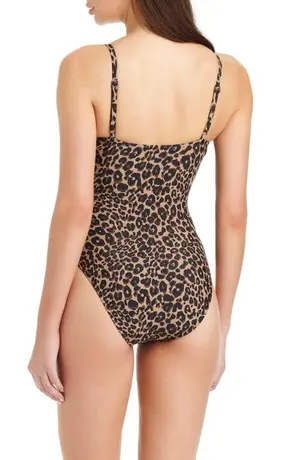 Sanctuary Leopard Print Keyhole One-piece Swimsuit