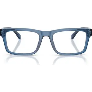 Emporio Armani 57mm Rectangle Eyeglasses - Shiny Blue/demo Lens
