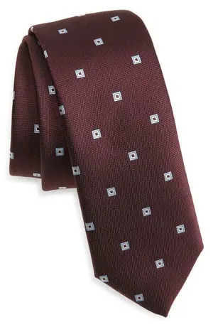 BOSS Bico Standard Neck Tie - Dark Red