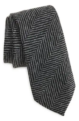 BOSS Herringbone Wool Neck Tie