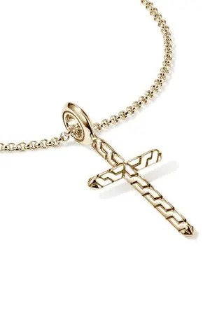 John Hardy Jh Essential Cross Pendant Necklace - Gold