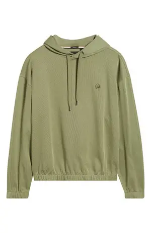 BOSS Stevens Cotton Pullover Hoodie - Medium Green