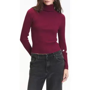 Deluc Mylo Ribbed Turtleneck Sweater - Wine