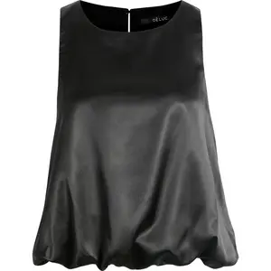 Deluc Leonard Crop Sleeveless Top - Black