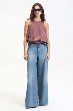 Deluc Leonard Crop Sleeveless Top - Mauve Taupe
