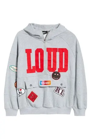 ROLLING LOUD Patched Half Zip Hoodie
