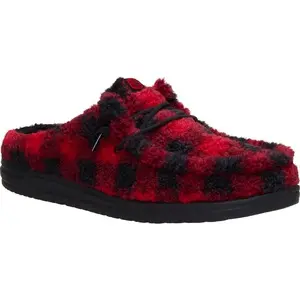 HEY DUDE Wally Faux Shearling Slipper - Red