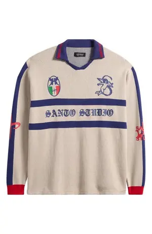 SANTO STUDIO Old English Collar Cotton Sweater
