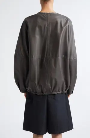 Partow Bond Drawstring Leather Jacket