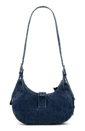 Desigual Floral Appliqué Denim Shoulder Bag