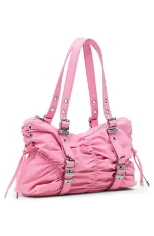 Desigual Ruched Shoulder Bag - Pink