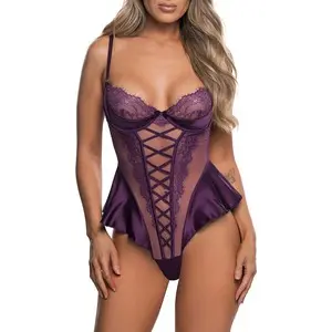 ROMA CONFIDENTIAL Cheri Amore Underwire Teddy - Purple