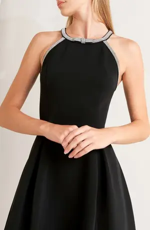 FREEMARKET Rhinestone Sleeveless Midi Dress