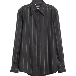 Dolce & Gabbana Gold Fit Pinstripe Flannel Shirt