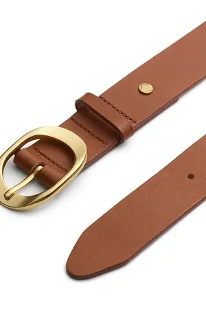 Rag & Bone Vera Leather Belt - Cinnamon