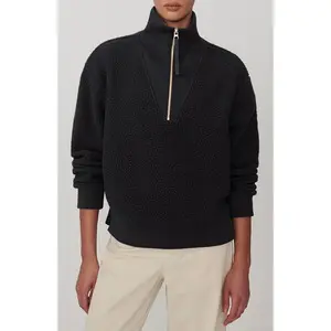 Varley Jaylin High Pile Fleece Half-zip Pullover - Black