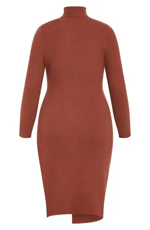 City Chic Longline Turtleneck Sweater