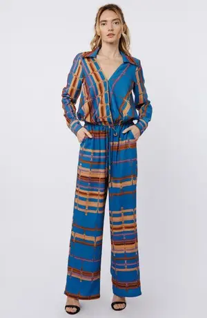 CIEBON Gina Printed Wide Leg Pants