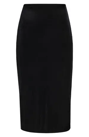 Commando Stretch Velvet Midi Skirt