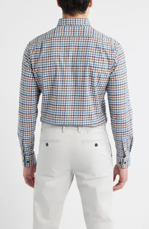 Johnnie-o Krause Plaid Cotton Blend Button-down Shirt