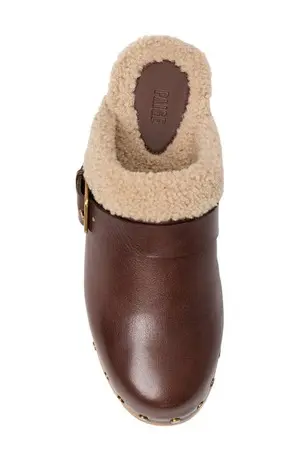 Paige Helena Faux Shearling Clog - Auburn