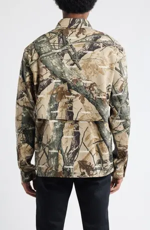 PLEASURES Sensation Hunting Uflage Hunting Button-up Shirt