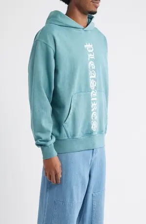 PLEASURES Knight Overdye Logo Graphic Hoodie