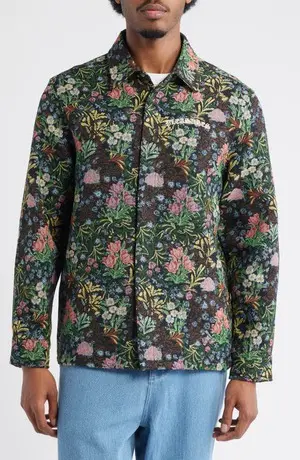 PLEASURES Floral Jacquard Overshirt