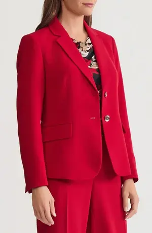 KASPER Two-button Blazer - Fire Red