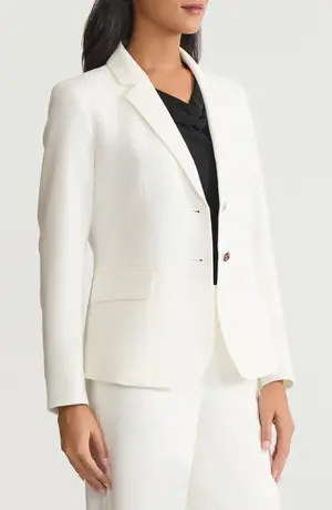 KASPER Two-button Blazer - Vanilla Ice