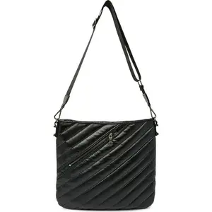 THINK ROYLN Vip Quilted Suede Shoulder Bag - Black Tuscana