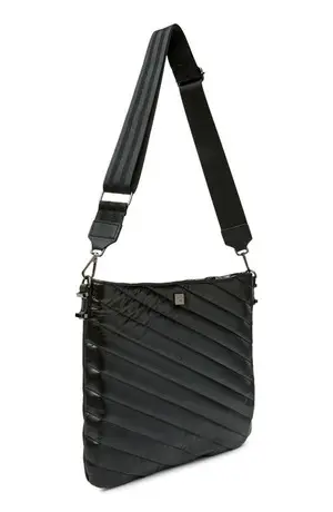 THINK ROYLN Vip Quilted Suede Shoulder Bag - Black Tuscana